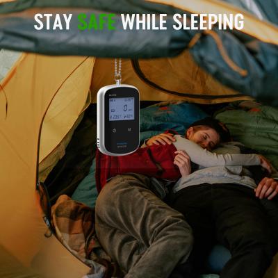 China Smart Compact Portable CO Alarm Carbon Monoxide Detector with RH Temp Rechargeable Camping Essential for sale