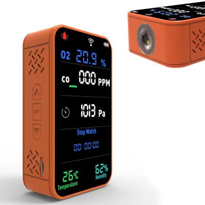 China Wholesale Smart WiFi PT09 Air Quality Monitor - 6-in-1 CO/O2/Temp/Humidity/Barometer/Altimeter Detector Real-Time Display for sale