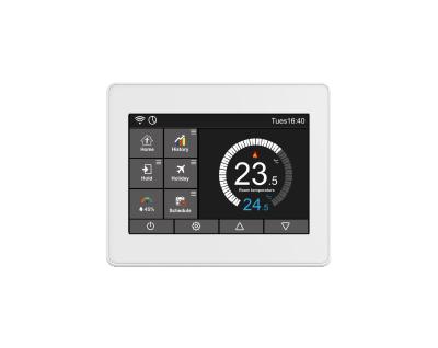 China Smart WiFi Touchscreen Thermostat 2.4GHz Remote Control for Radiant Heat for sale