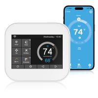 China Smart Touch Screen WiFi Floor Heating Thermostat, Wireless HVAC Temperature Controller for Home for sale