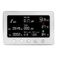 China Indoor Air Quality Monitor for Home: Smart Pollen & PM2.5 Detector, TVOC/CO2 Sensor for Allergy Relief, Compatible with Smart Life App for sale