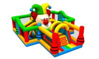 China Clown Inflatable Fun City Amusement Park Kids Inflatable Bounce House for sale