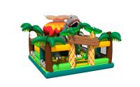 China Dinosaur Inflatable Fun Park Kids Playground Commercial Bouncer Jumping Castle With Slide for sale