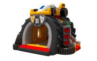 China Racing Theme Tarpaulin Inflatable Combos Free Printing Black Tires for sale