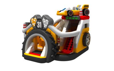 China EN14960 Inflatable Combos Racing Theme PVC  Inflatable Jump Playhouse for sale
