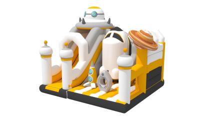 China OEM Kids Planet Inflatable Combos Sports Enthusiast Small Bounce House With Slides for sale