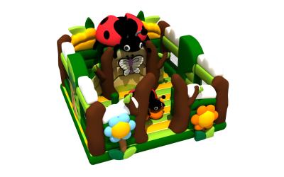 China Tarpaulin Inflatable Fun City Beetle Theme Park All In One Castle Amusement Park Party for sale