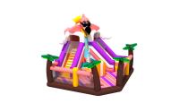 China Flamingo Beach Theme Inflatable Fun City for sale