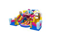 China Digital Printing Clown Inflatable Fun City Amusement Park Kids Bounce House for sale