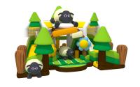 China Hand Printing Inflatable Fun City PVC Sheep Castle Bounce House Indoor Inflatable Park for sale