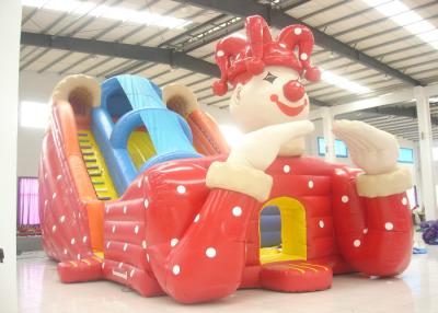 China Big clown cartoon inflatable slide - inflatable long slide with arch for sale