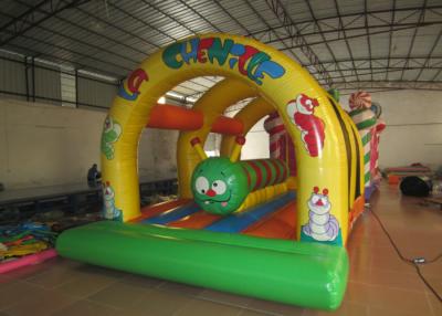 China Kids inflatable bounce house with caterpillar inside hot arch modeling inflatable jump house for sale