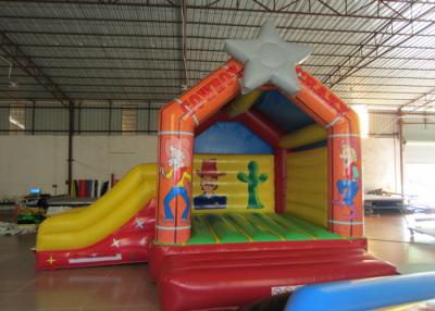 China Simple inflatable star themed combo Wild west cowboy inflatable bounce with slide for party for sale