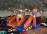 China Classic inflatable castle jump house colourful inflatable bouncy double slide combo house for kids under 15 years old for sale