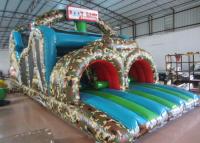 China Amusement Park Inflatable Obstacle Courses Boot Camp 14 X 3.8 X 4.8m Fire Resistance for sale