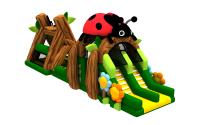 China 0.55mm Pvc Inflatable Obstacle Courses Insect Themed 16.3x5x5.5m Indoor Garden Bouncy Castle for sale