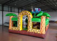 China Savanna Slide Inflatable Bounce House , Amusement Park Inflatable Bouncy Castle for sale