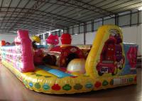 China Cartoon Games Inflatable Fun City Silk Printing 0.55mm Pvc Tarpaulin 11 X 4.5 X 2.9m for sale