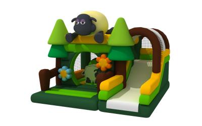 China Hand Printing Inflatable Combos Sheep Themed 6x5.5x4m Inflatable Bouncy Castle for sale