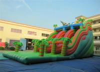 China Long inflatable rabbit palm trees high dry slide inflatable high dry slide with arch for sale for sale