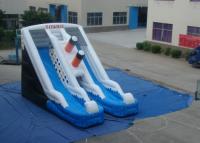 China Digital Printing Commercial Inflatable Water Slides  0.55mm Pvc Tarpaulin 9 X 5.7 X 5.7m for sale