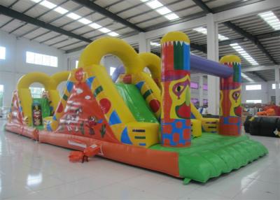 China Amusement Park Inflatable Obstacle Courses 0.55mm Pvc Tarpaulin 12 X 3.8 X 3.5m for sale