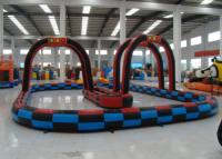 China Outdoor Games Inflatable Race Track , Inflatable Air Tumble Track / Go Kart Track for sale
