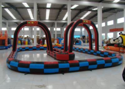 China Outdoor Games Inflatable Race Track , Inflatable Air Tumble Track / Go Kart Track for sale