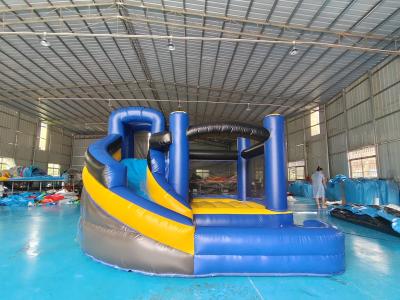 China Fireproof Commercial Inflatable Bouncer Moonwalk Cartoon Theme With Rotary Slide Combo for sale