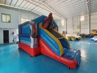 China Fireproof 0.55mm Inflatable Jumping Castle Bouncer Combo With Slide Spiderman for sale