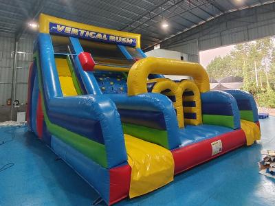 China UL Listed Commercial Inflatable Water Slides Vertical Rush Inflatable Obstacle Slide Customized Logo for sale