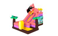 China Pink Flamingo Theme Inflatable Slide Amusement Park Inflatable Slide Toys For Kids And Adults for sale