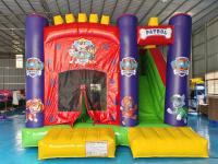 China Funny Party Playground Inflatable Games Patrol Cartoon Inflatable Bouncy House With Slide Inflatable Combo For Kids for sale