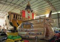 China Big Dinosaur Inflatable Pirate Ship With Slide  Enviroment - Friendly for sale