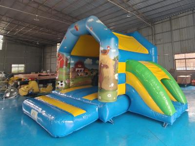 China Commercial Kids Inflatable Jumping Castle With Slide Farm Theme Inflatable Bouncy House Combo For Outdoor Indoor for sale