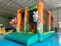 China Customized Popular Inflatable Castle Animals Figures Inflatable Bouncer House With Dry Slide Jumping House For Event for sale