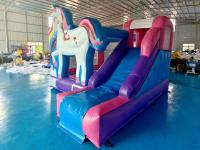 China High Quality Inflatable Castle Unicorn Cartoon Inflatable Bounce House With Slide Jumping House For Kids for sale