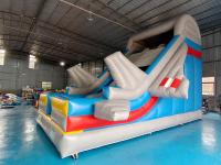 China Commercial Inflatable Dry Slide Airplane Model Double Slides Inflatable Castle For Kids And Adults for sale
