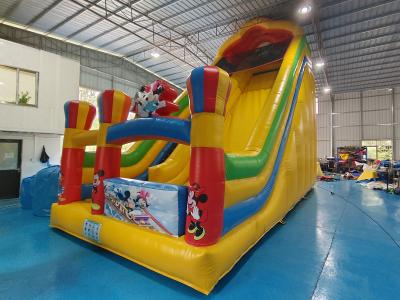 China Hot Sale Outdoor Party Inflatable Dry Slide Castle Disney Micky Mouse Cartoon Inflatable Dry Slide For Kids And Adults for sale