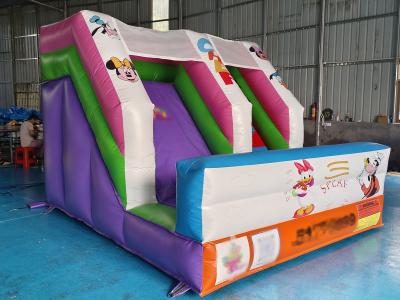 China Commercial 0.55 Pvc Digital Printing Inflatable Dry Slide Mickey Mouse Cartoon Inflatable Castle For Outdoor For Kids for sale