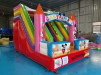 China Commercial Digital Printing Inflatable Dry Slide Mickey Mouse Cartoon Inflatable Castle For Outdoor For Kids for sale