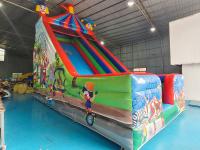 China Commercial Digital Printing Inflatable Big Slides Clown Circus Printing Inflatable Slides Castle For Outdoor For Kids for sale