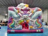 China New Design Digital Printing Inflatable Bounce House With Slides Unicorn Inflatable Jumping Castle For Kids for sale