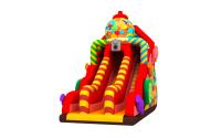 China Custom Inflatable Double Slides Candy Inflatable Slides Castle For Kids for sale