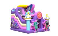 China Factory Inflatable Bouncy House With Slide Moon Alien Astronaut Inflatable Combo for sale