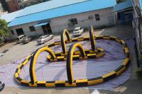 China Fireproof Material Inflatable Race Track For Karting Yellow & Black for sale