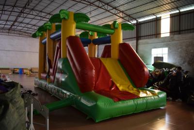 China Classic Inflatable Obstacle Courses Forest Animals Palm Trees Lead - Freem Small Size inflatable obstacle course for sale