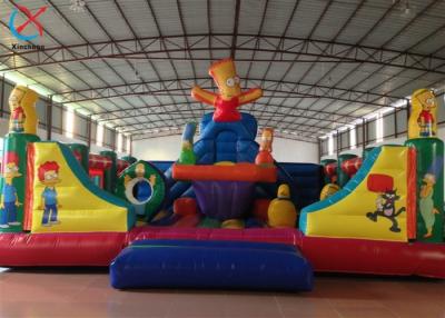 China Manufacturer The Simpsons Inflatable Fun City Inflatable Bouncy House Slide Castle for sale