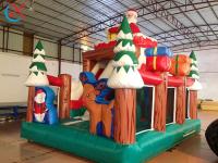 China Factory Christmas Santa Tree Inflatable Slides Castle Inflatable Bouncy House for sale