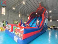 China Manufacturer Inflatable Dry Slide Spiderman Inflatable Double Slides Castle for sale